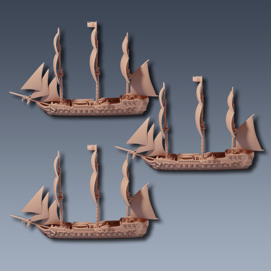 3rd Rate Squadron Sailing Ship Miniatures 1/1200 | Models | Warship ...