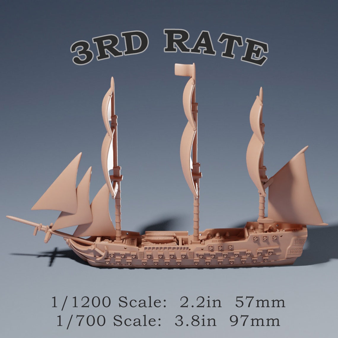 3rd Rate Squadron Sailing Ship Miniatures 1/700 Models - Etsy