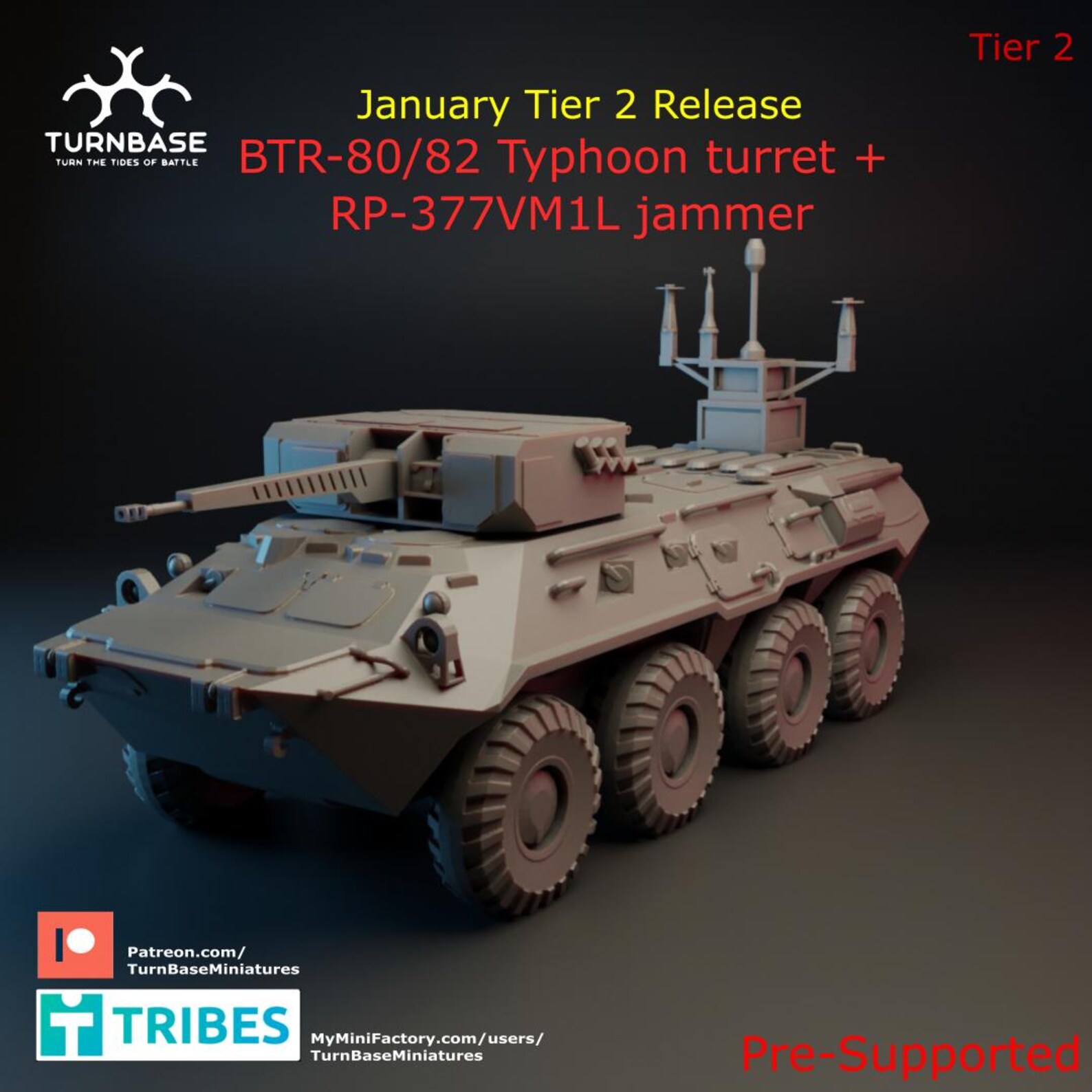 BTR-82/82 Typhoon Turret and RP-377VM1L Jammer Vehicle 1 Miniature - Etsy