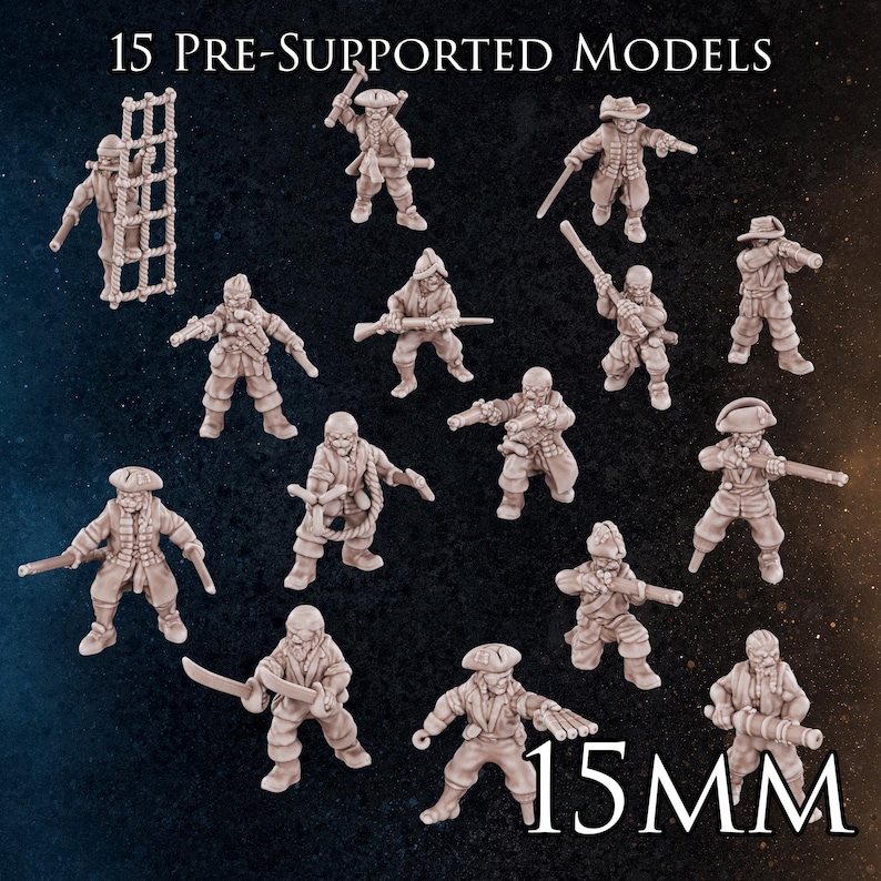 Pirate Legends 15mm | 15 Miniatures | Diratia - Etsy