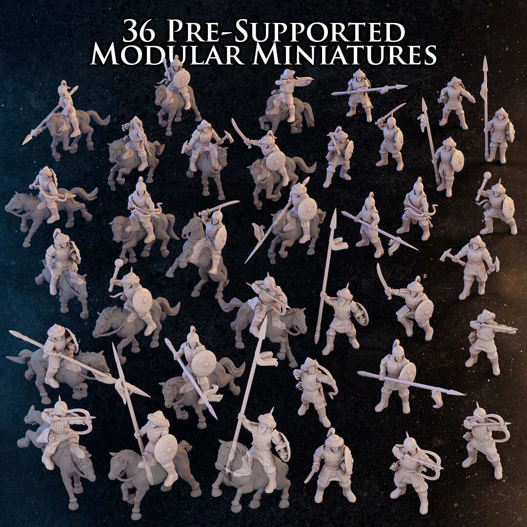 Mongol Army | 54 Miniatures | 1/72 Scale - Etsy