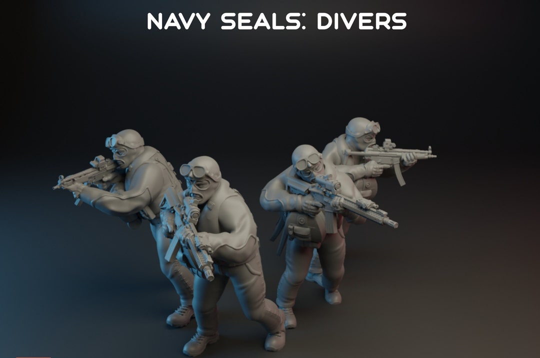 Navy Seal Divers 9 Miniatures and 1 Prop - Etsy