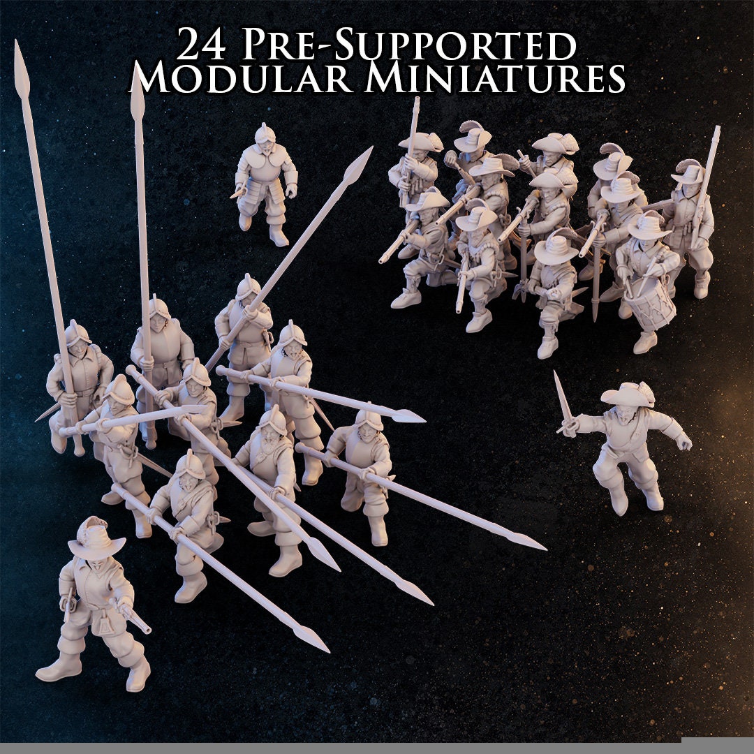 Pike & Shot Tercio | 24 Miniatures - Etsy