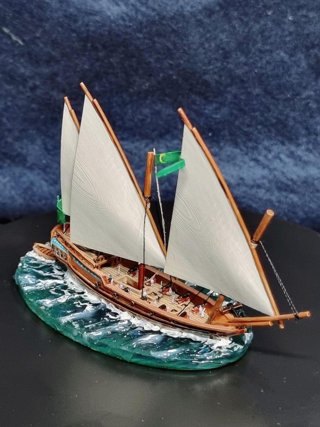 Large 5.2 Inch Dhow Ship Miniature | Scale 1/350 | Turner Miniatures - Etsy