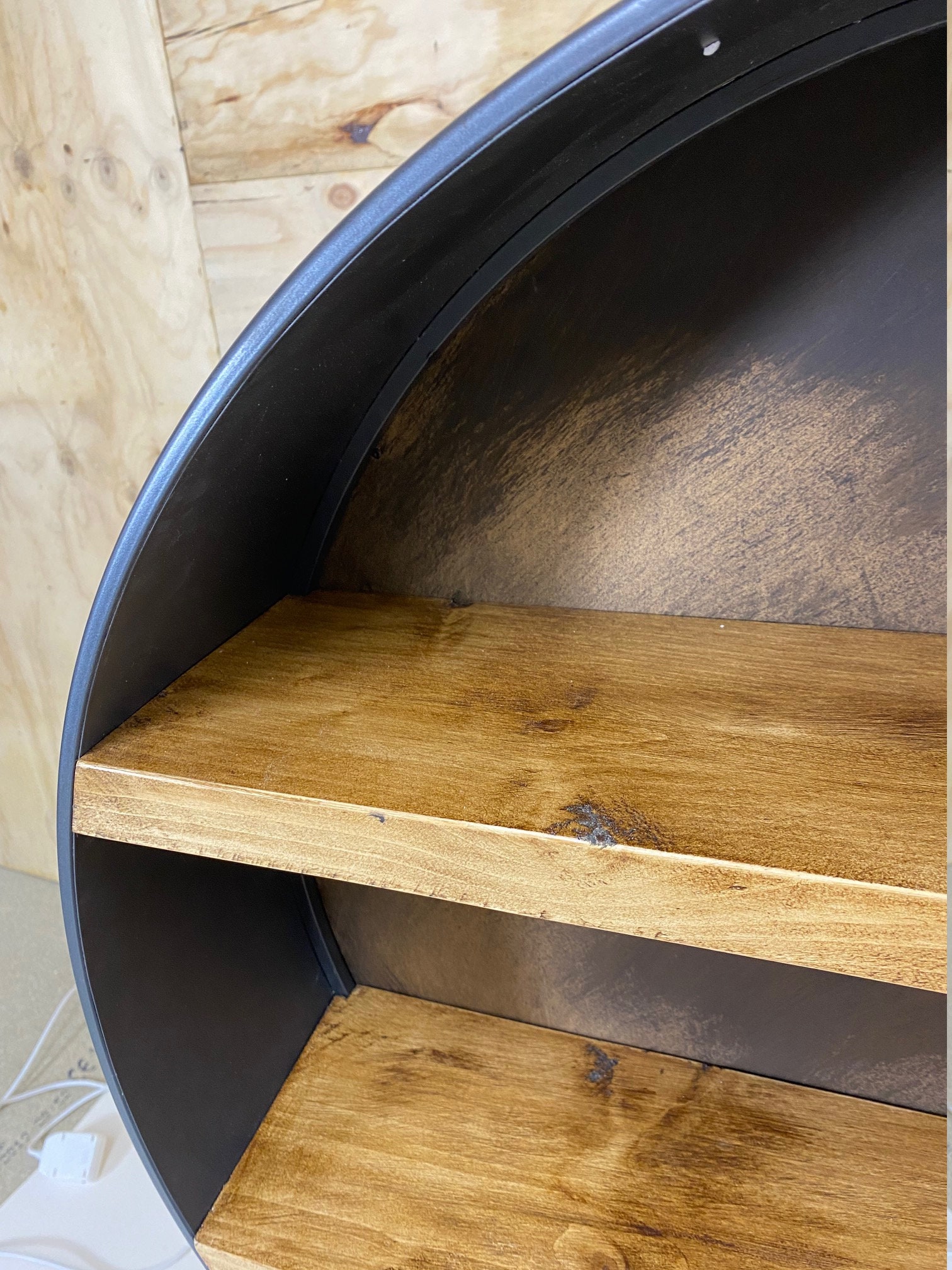 Industrial Style Round Shelf Unit - Etsy UK