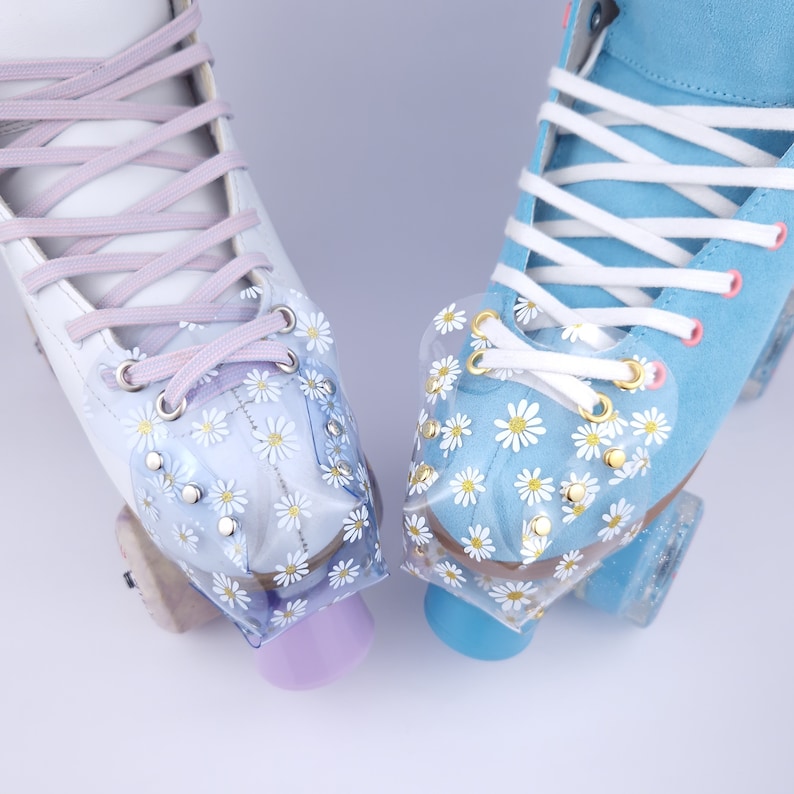 Daisy Transparent Decorative Vegan Toe Caps for Roller Skates - Heart ...
