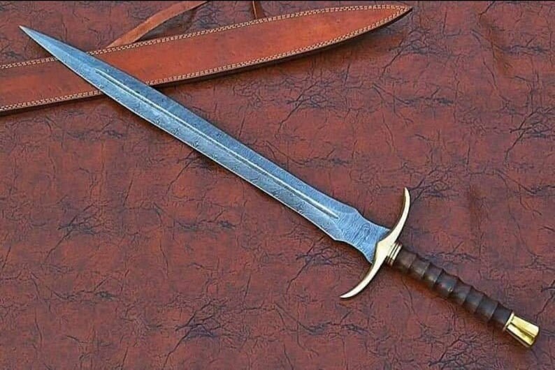 Hand-made 28 Inches Damascus Steel Sword - Etsy
