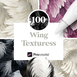 100 Procreate Wing Textures, Angel Wings Seamless Brushes - Etsy