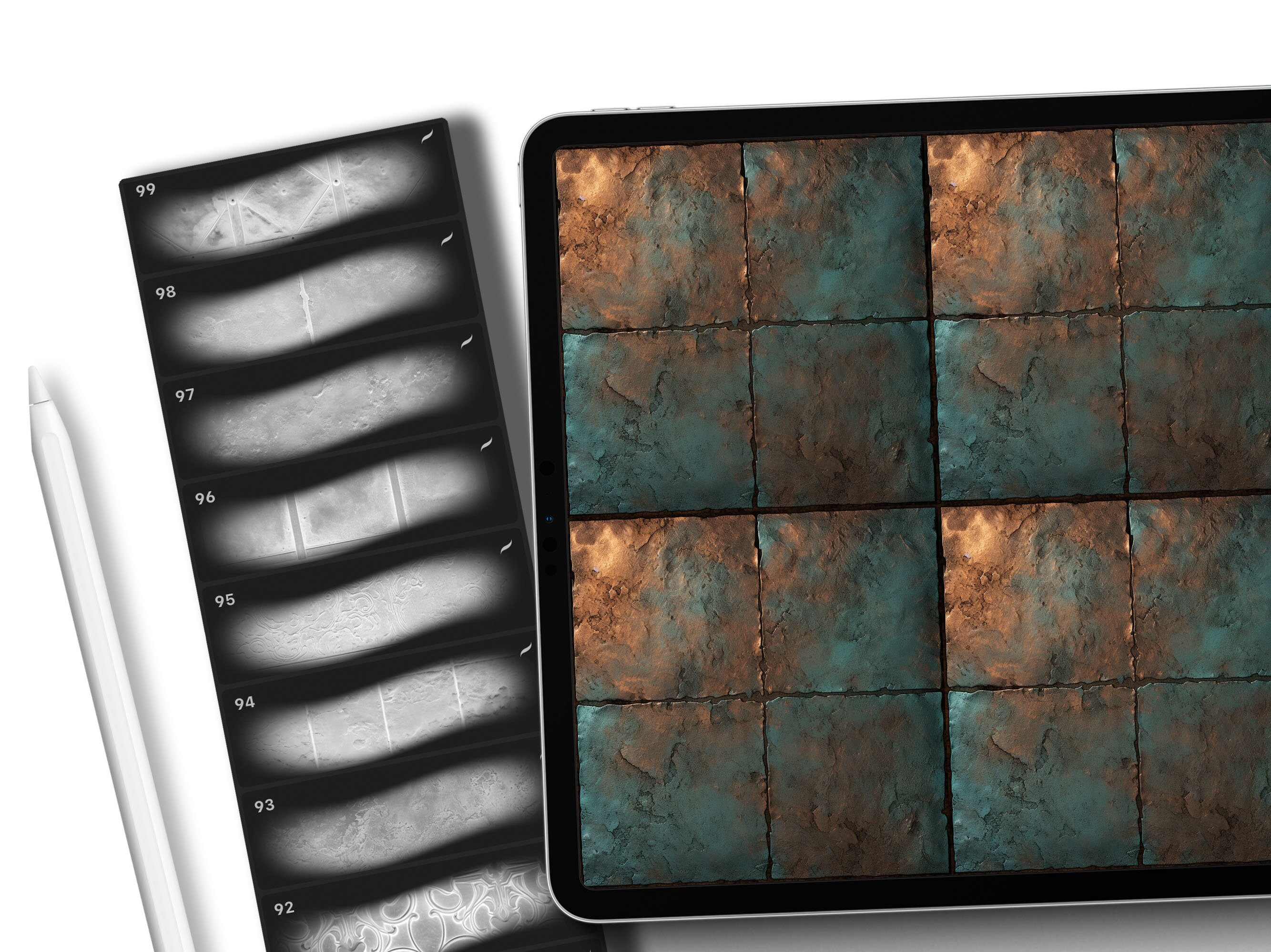 110 Copper Patina Textures for Procreate, Seamless Patterns - Etsy