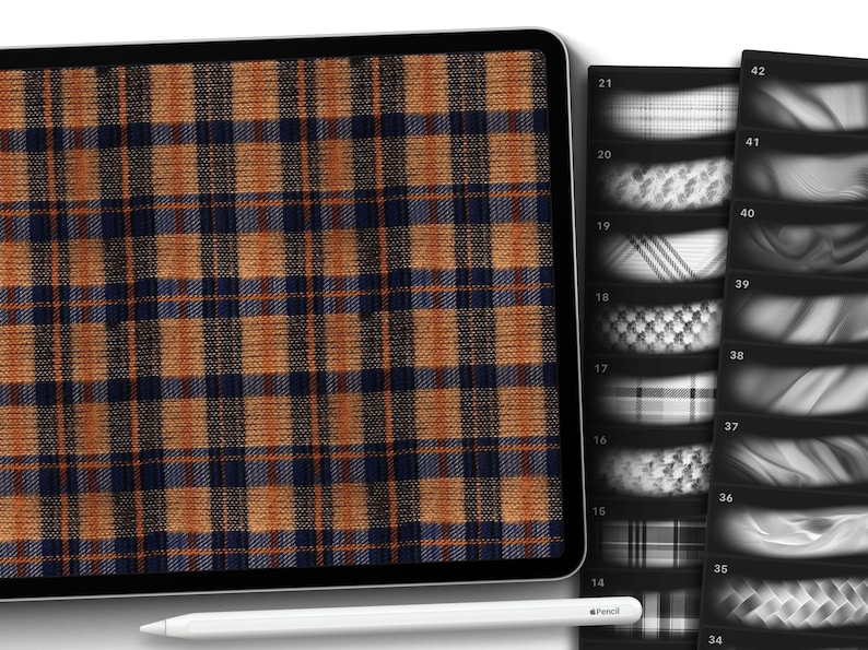100 Fabric Texture Brushes for Procreate – Realistic Cloth, Textile ...
