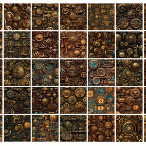 110 Steampunk Textures for Procreate, Seamless Patterns - Etsy