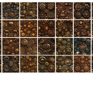 110 Steampunk Textures for Procreate, Seamless Patterns - Etsy