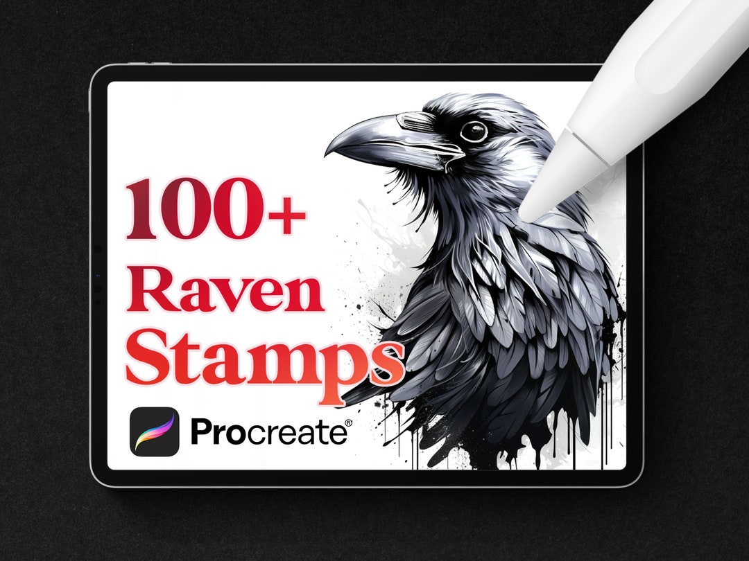 100+ Raven Stamps Brushes for Procreate, Instant Digital Download of ...