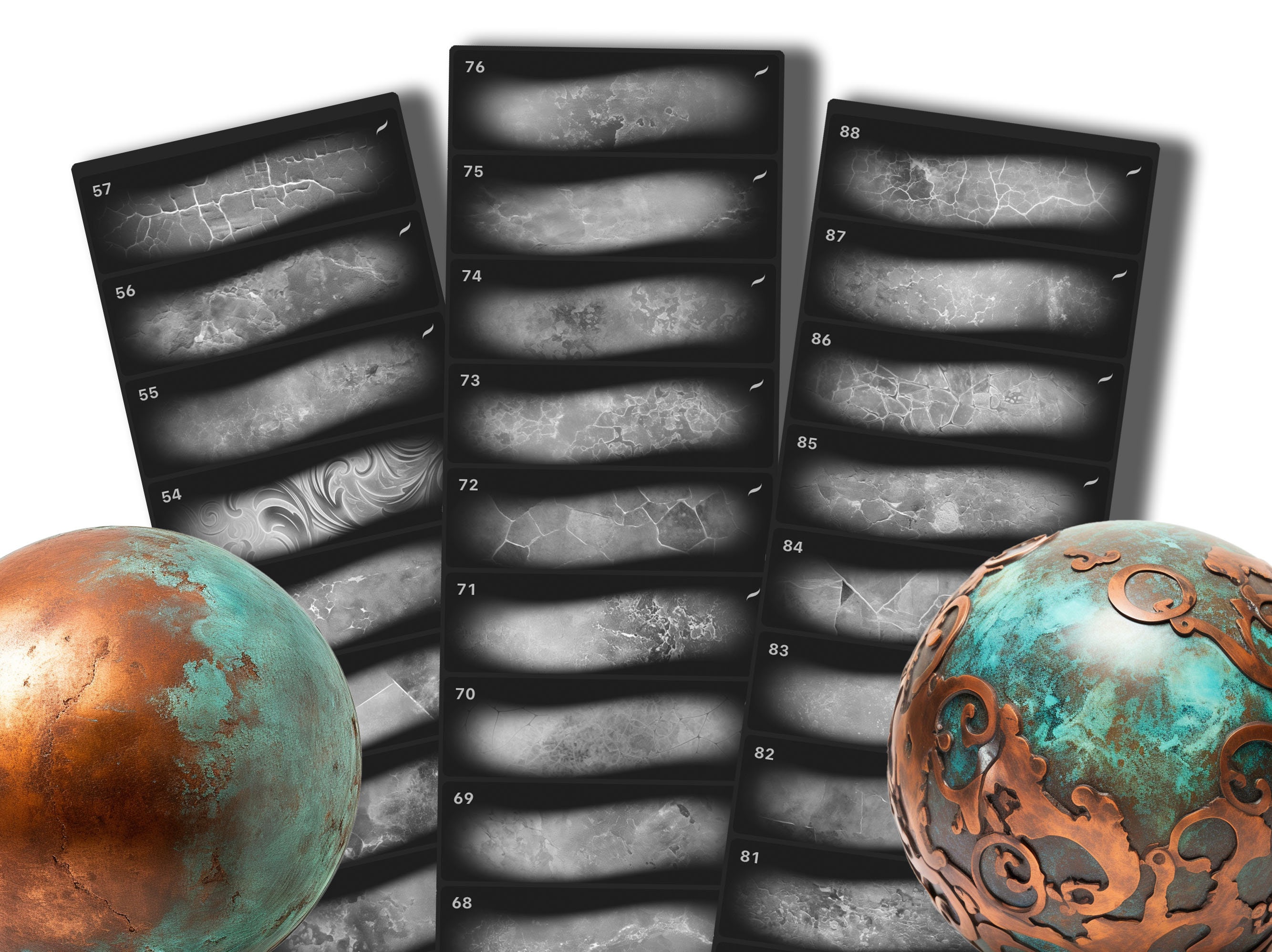 110 Copper Patina Textures for Procreate, Seamless Patterns - Etsy