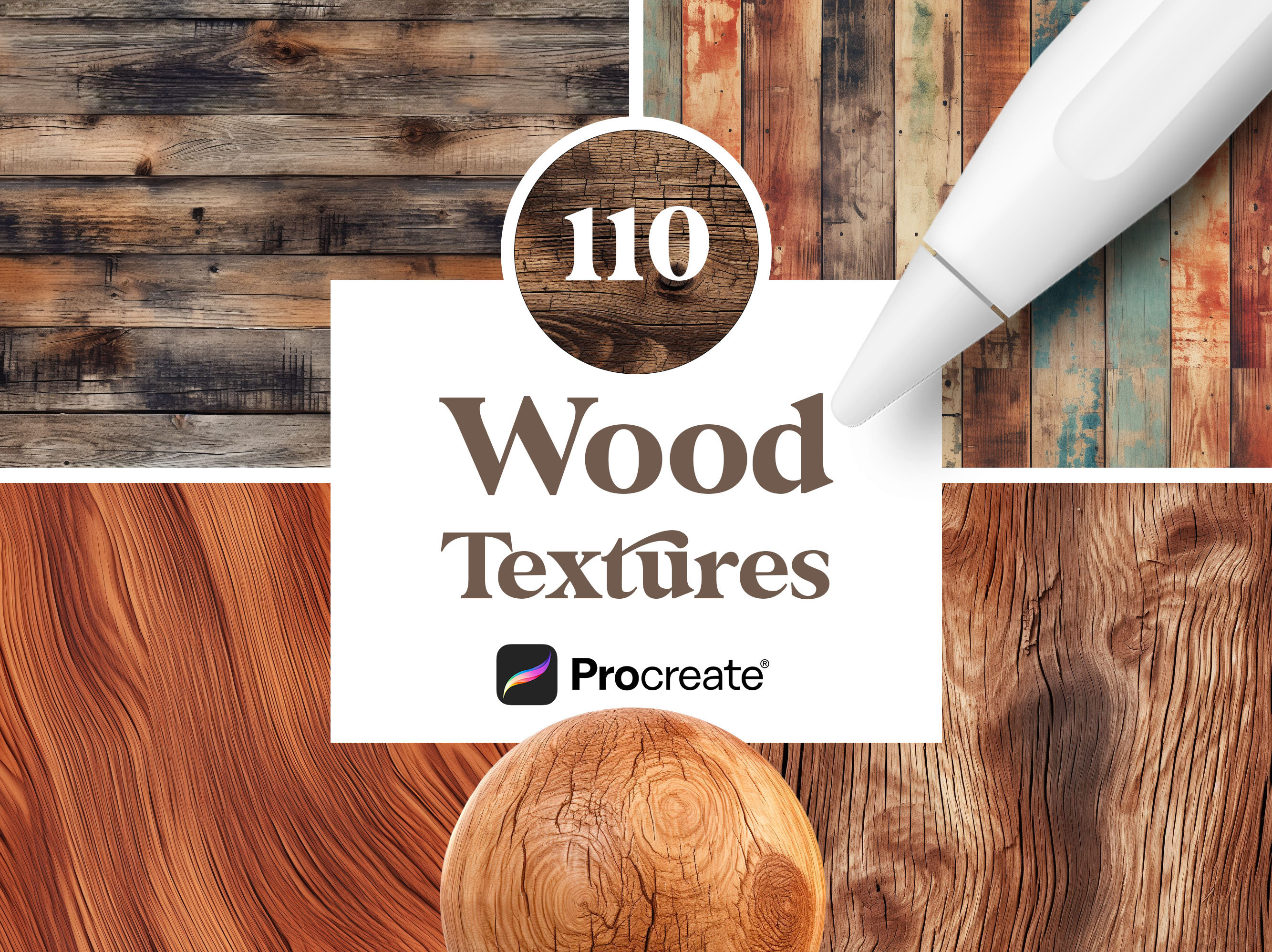 100 Wood Procreate Textures Wood Planks Brush Digital - Etsy