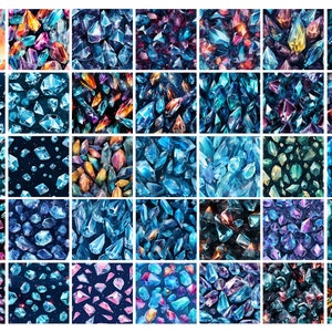 100 Procreate Crystal Textures, Quartz Crystal Brushes, Digital ...