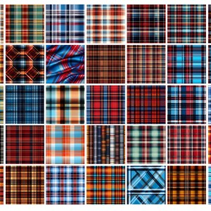 100 Plaid Textures for Procreate, Seamless Patterns - Etsy