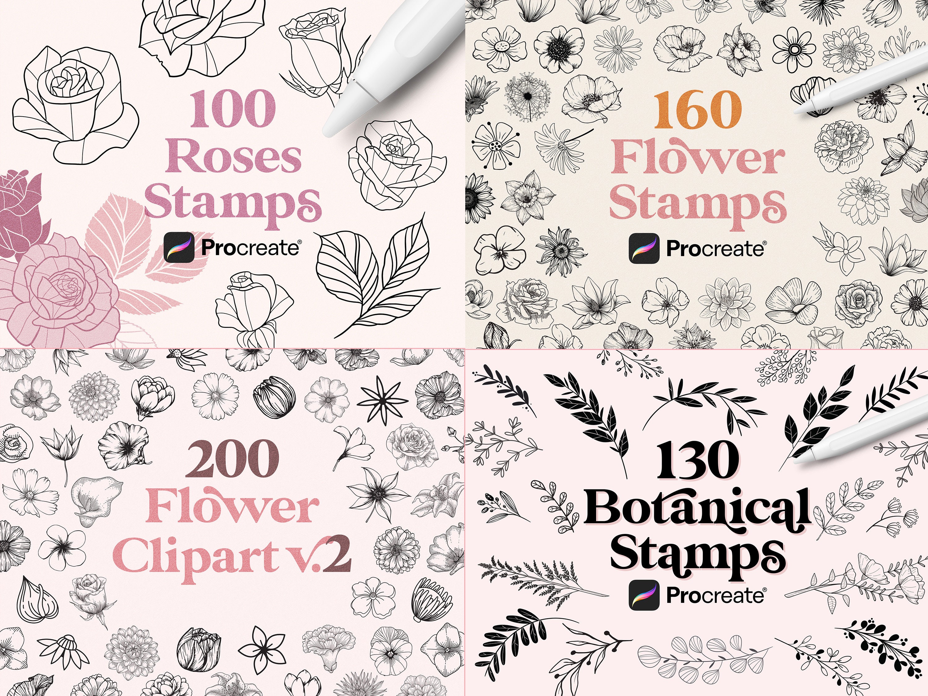 3000+ Floral Stamps for Procreate, Ultimate Flower Bundle - Etsy