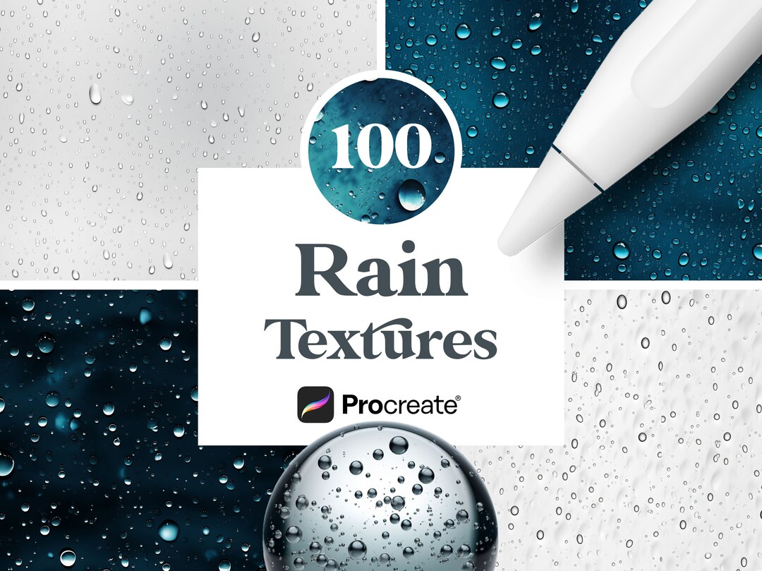 100 Procreate Rain Textures, Drops Brushes for Procreate, Digital Download - Etsy