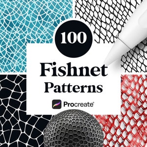 100 Fishnet Textures for Procreate, Lace Brushes, Digital Download - Etsy