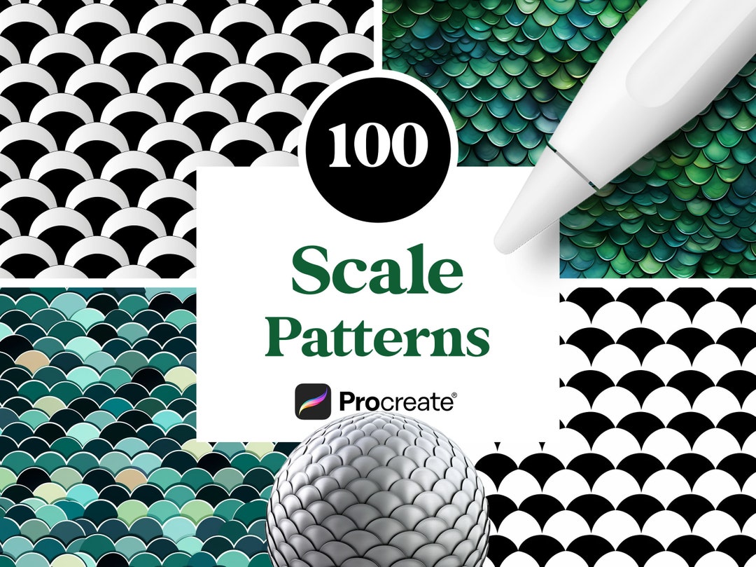 100 Scale Patterns for Procreate, Digital Download - Etsy
