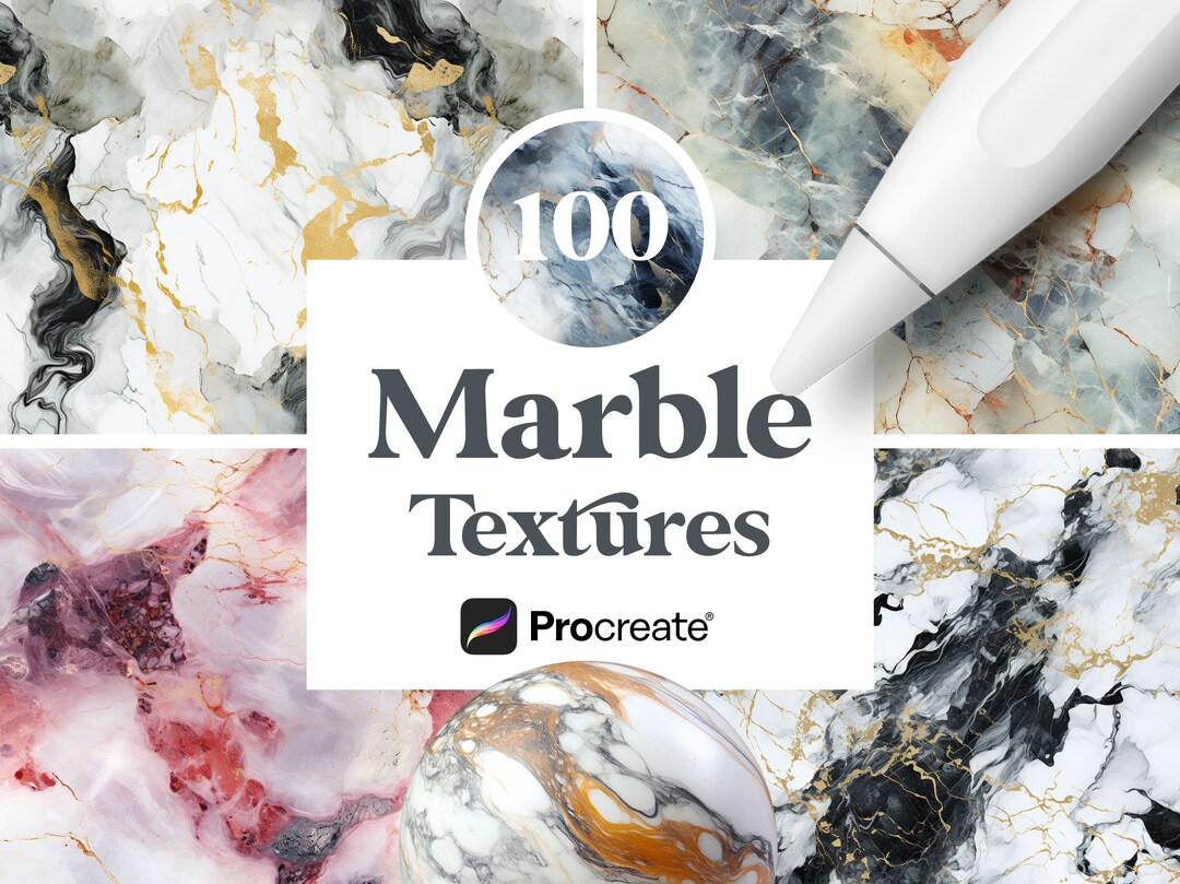 100 Procreate Marble Textures, Digital Download - Etsy