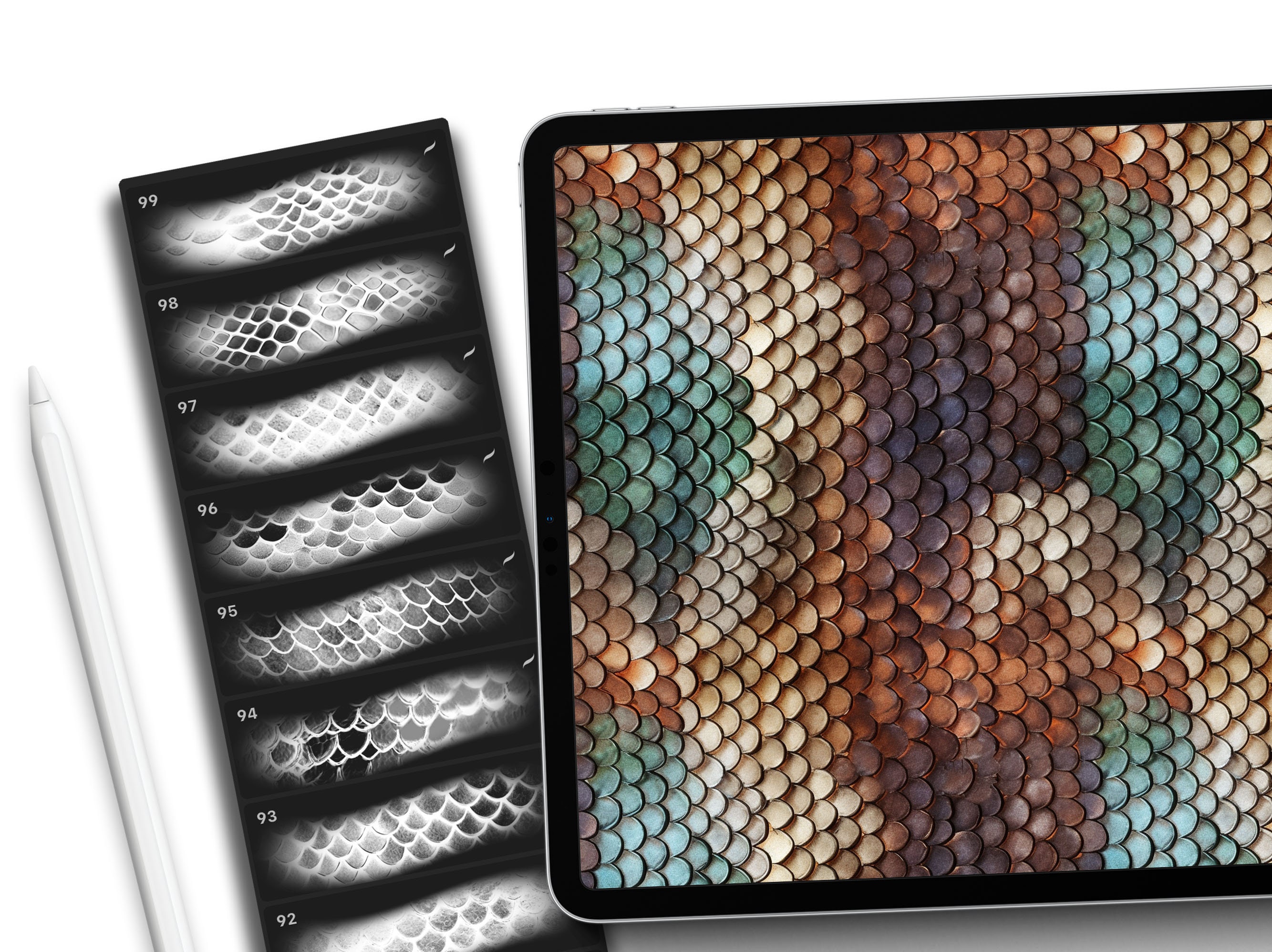 100 Procreate Snake Textures, Snake Scales Brushes - Etsy