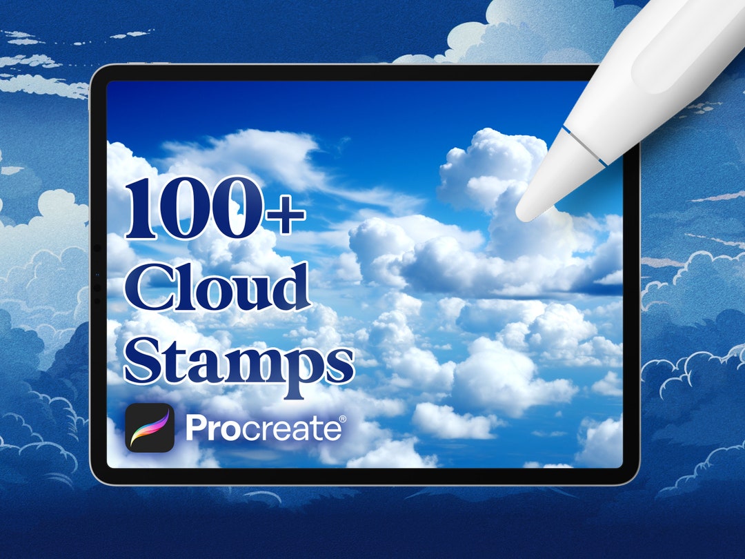 100+ Realistic Clouds Stamps Brushes for Procreate, Instant Digital Download - Etsy