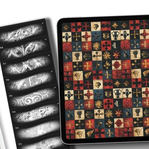 100 Procreate Medieval Textures, Armor, Castles, Banners and Fabric ...