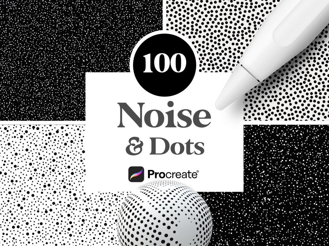 100 Noise Textures for Procreate, Dot Patterns - Etsy
