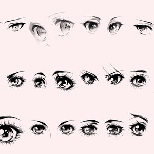 100 Anime Eyes Stamps, Instant Digital Download - Etsy