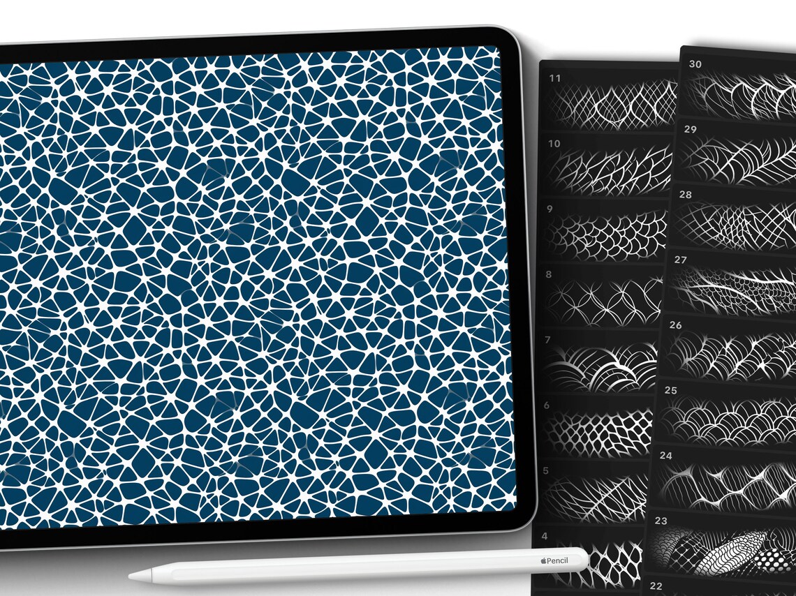 100 Fishnet Textures for Procreate, Lace Brushes, Digital Download - Etsy