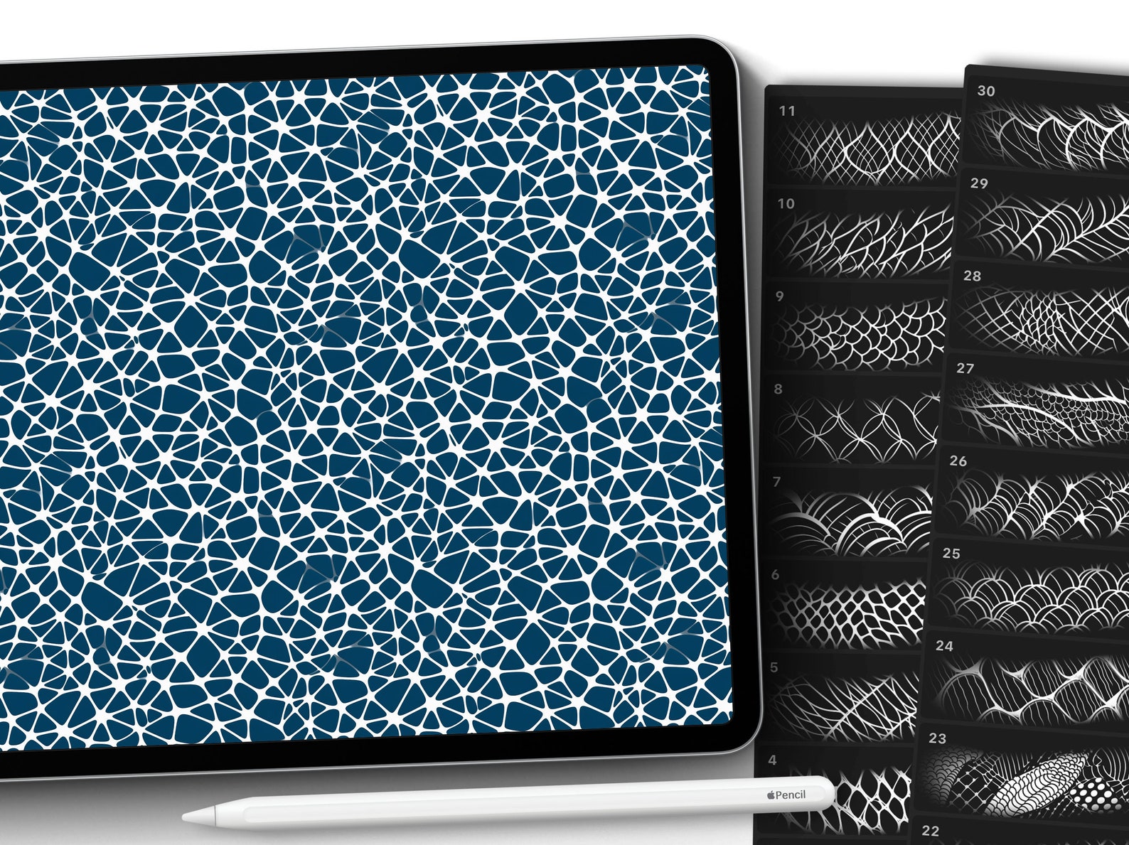 100 Fishnet Textures for Procreate, Lace Brushes, Digital Download - Etsy