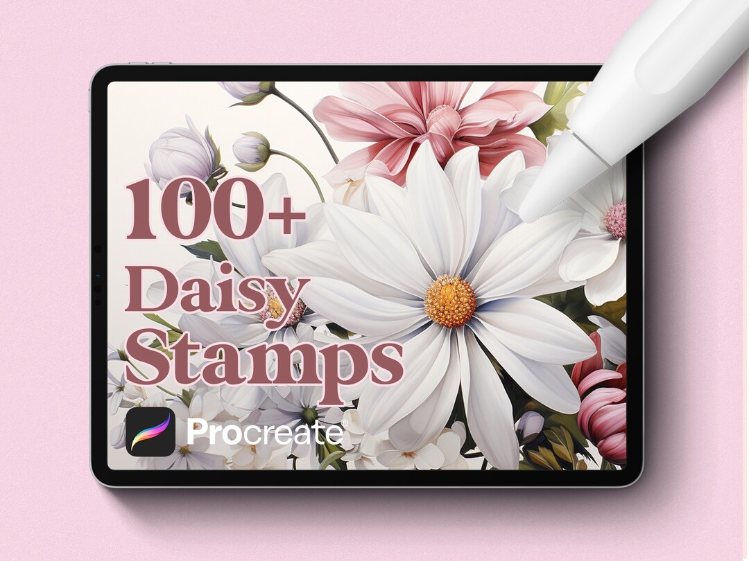 100+ Daisy Stamps Brushes for Procreate, Instant Digital Download of ...