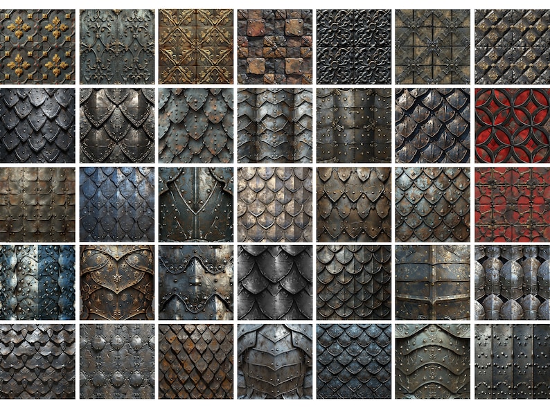 100 Procreate Medieval Armor Textures, Digital Download - Etsy