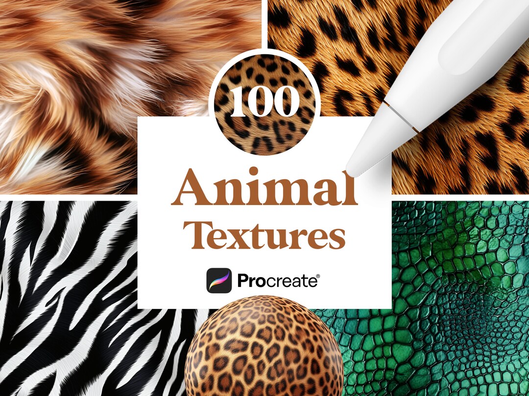 100 Procreate Animal Skin Textures, Wild Animals Patterns, Digital ...