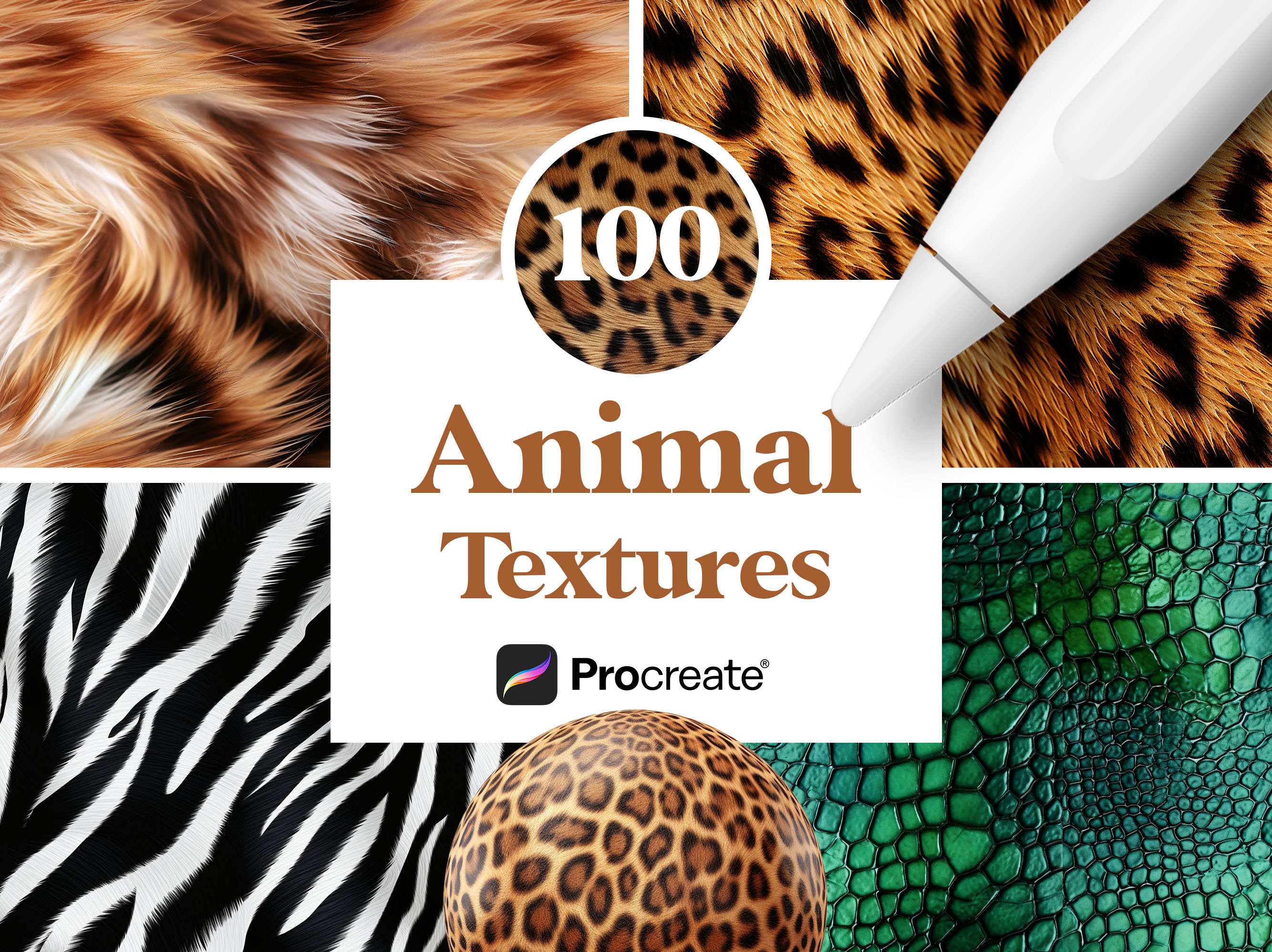 100 Procreate Animal Skin Textures, Wild Animals Patterns, Digital ...
