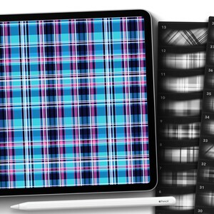 100 Plaid Textures for Procreate, Seamless Patterns - Etsy