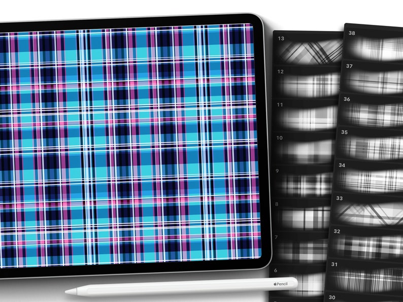 100 Plaid Textures for Procreate, Seamless Patterns - Etsy