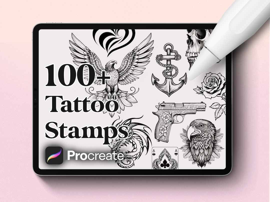 100+ Procreate Tattoo Stamps, Tattoo Flash Brushes for Procreate ...