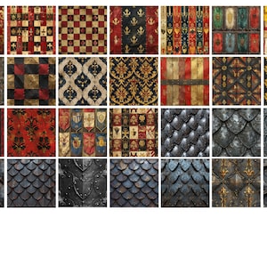 100 Procreate Medieval Textures, Armor, Castles, Banners and Fabric ...