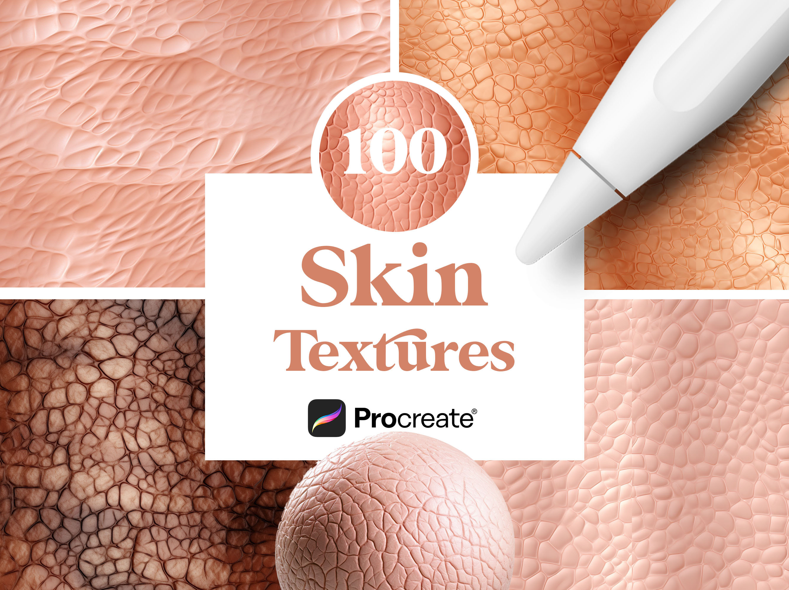 100 Procreate Human Skin Textures, Digital Download - Etsy Canada