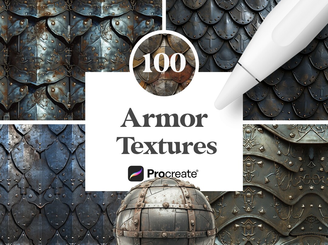 100 Procreate Medieval Armor Textures, Digital Download - Etsy