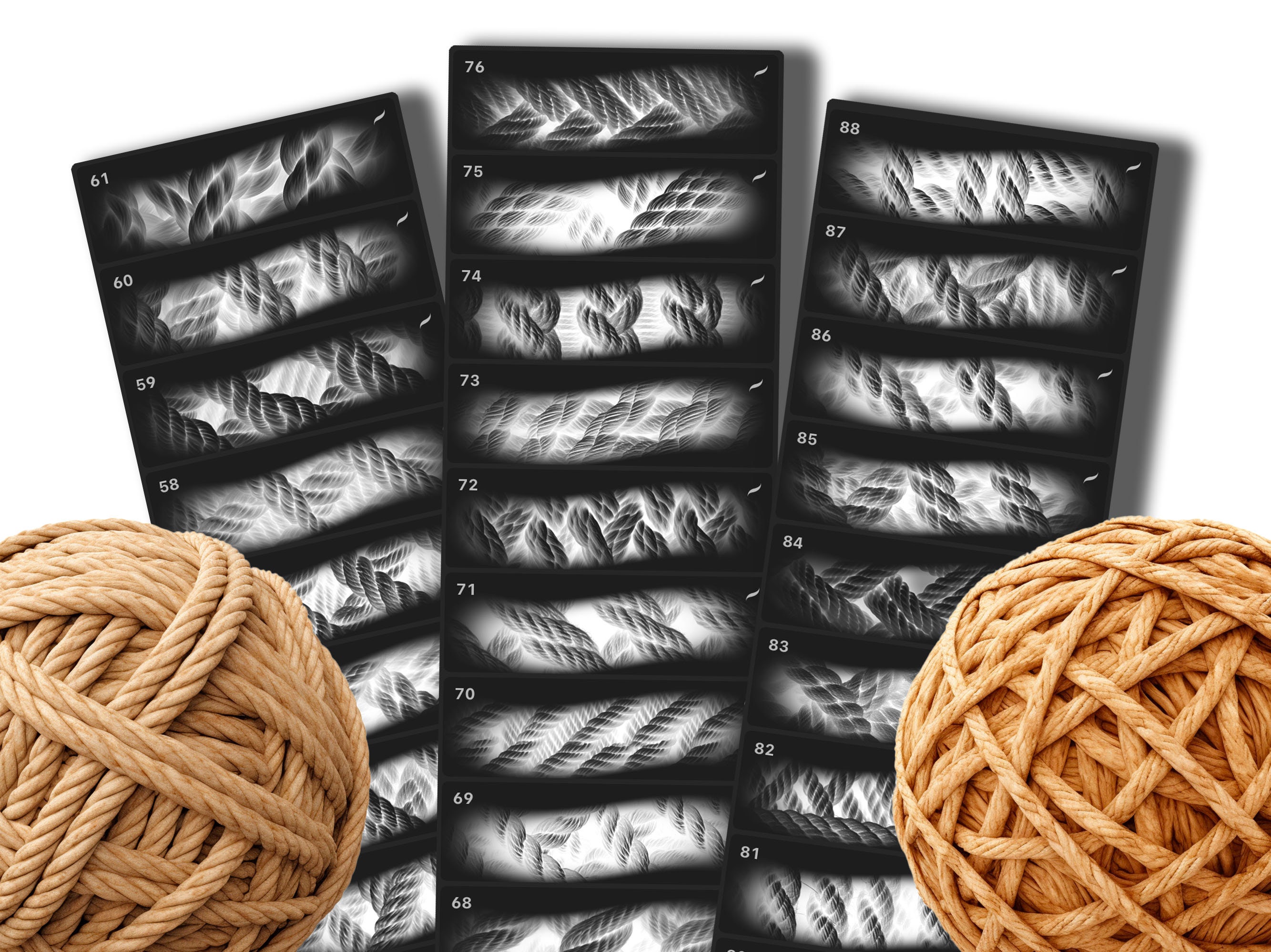 100 Procreate Rope Textures, Digital Download - Etsy