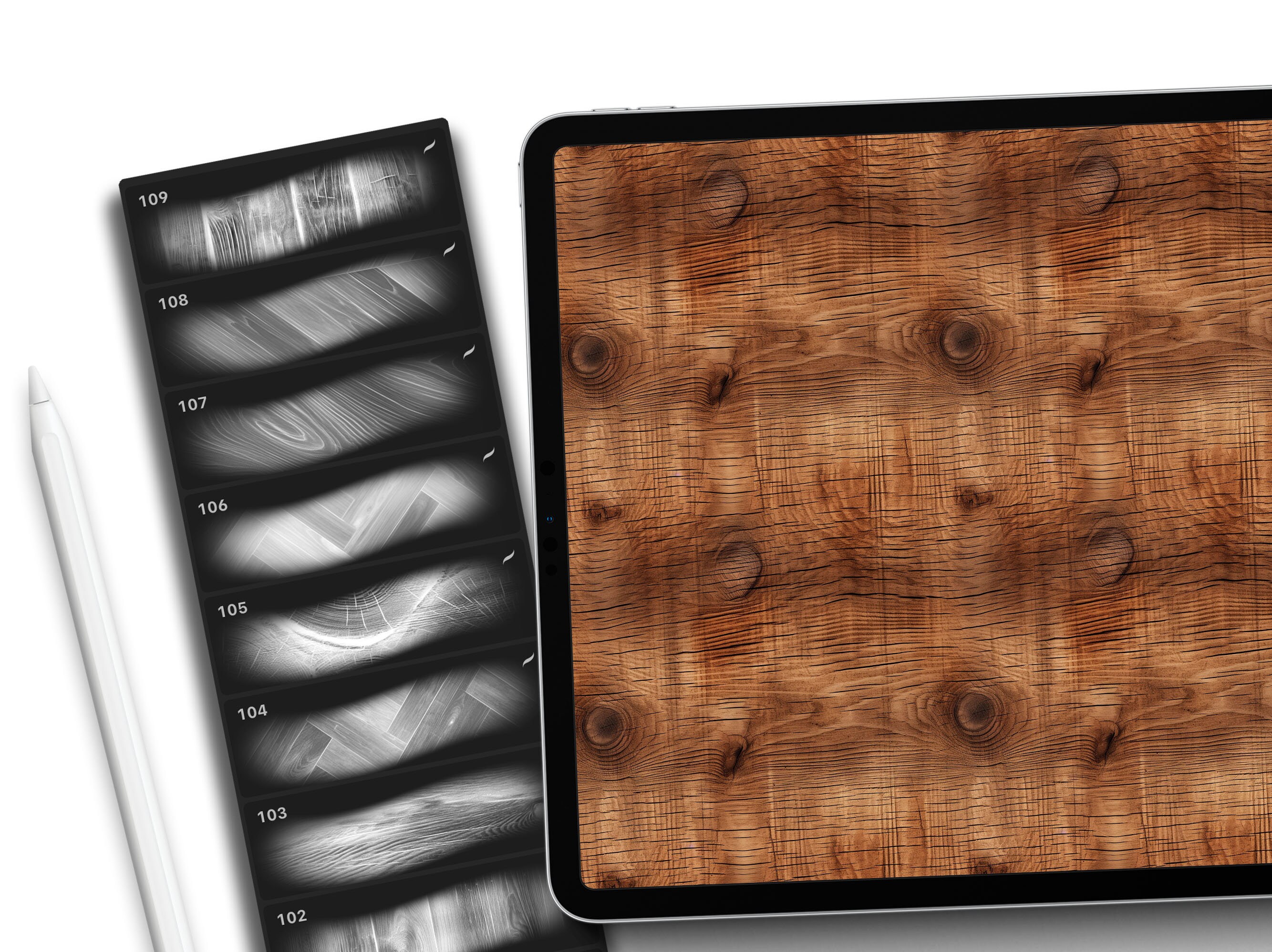 100 Wood Procreate Textures, Wood Planks Brush, Digital Download - Etsy