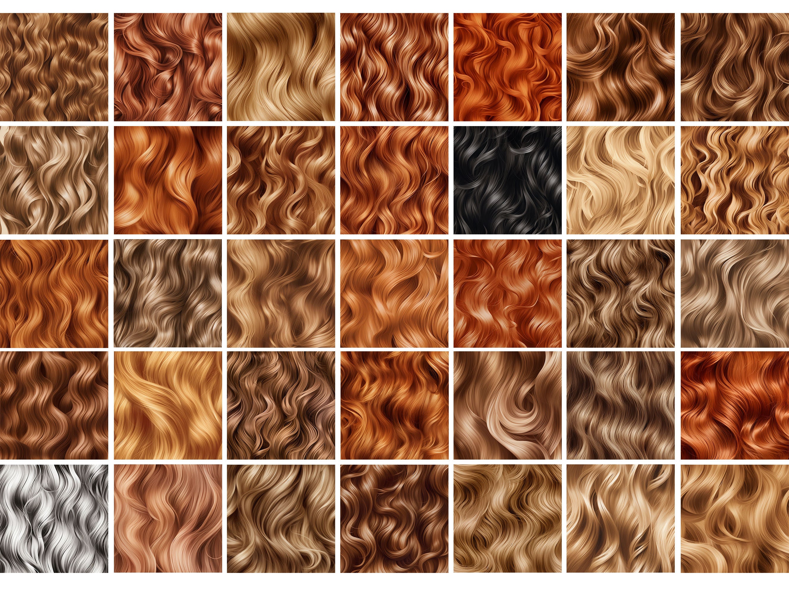 100 Procreate Hair Textures, Digital Download - Etsy