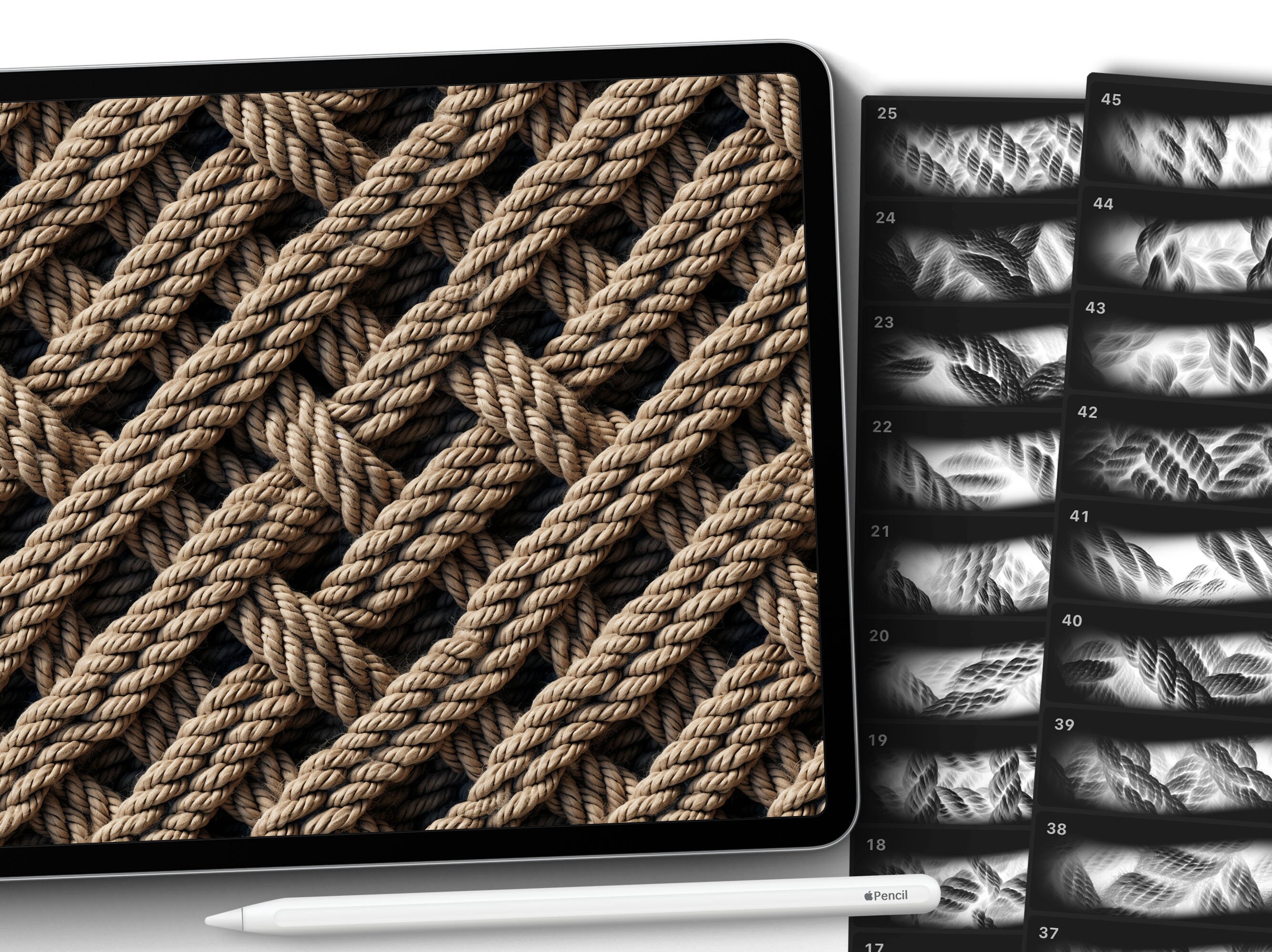 100 Procreate Rope Textures, Digital Download - Etsy