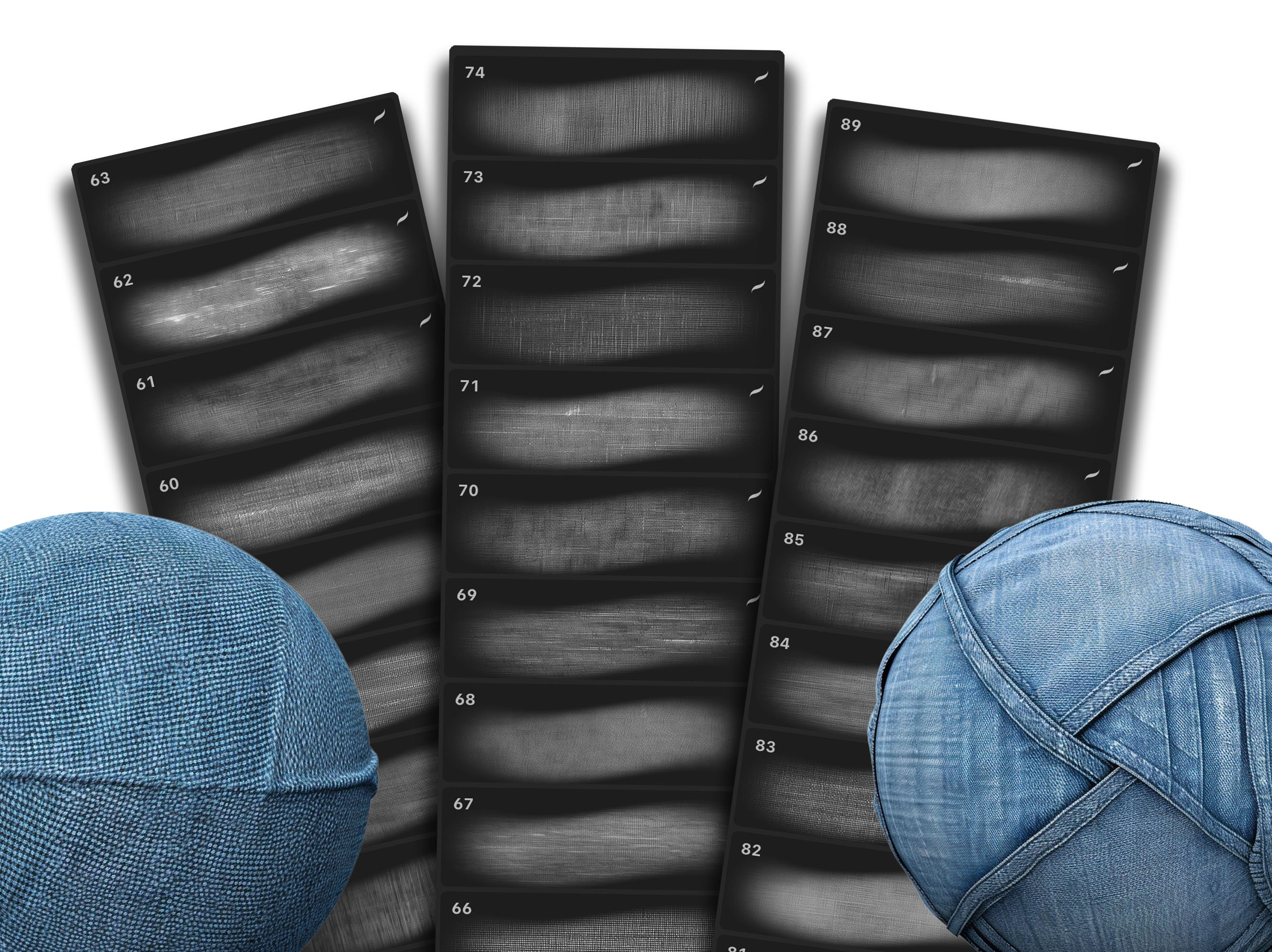 100 Denim Procreate Textures, Jeans Brush, Digital Download - Etsy