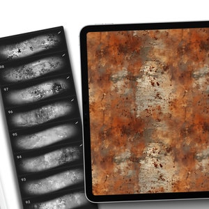 100 Procreate Rust Textures, Rusty Metal Brushes, Digital Download - Etsy