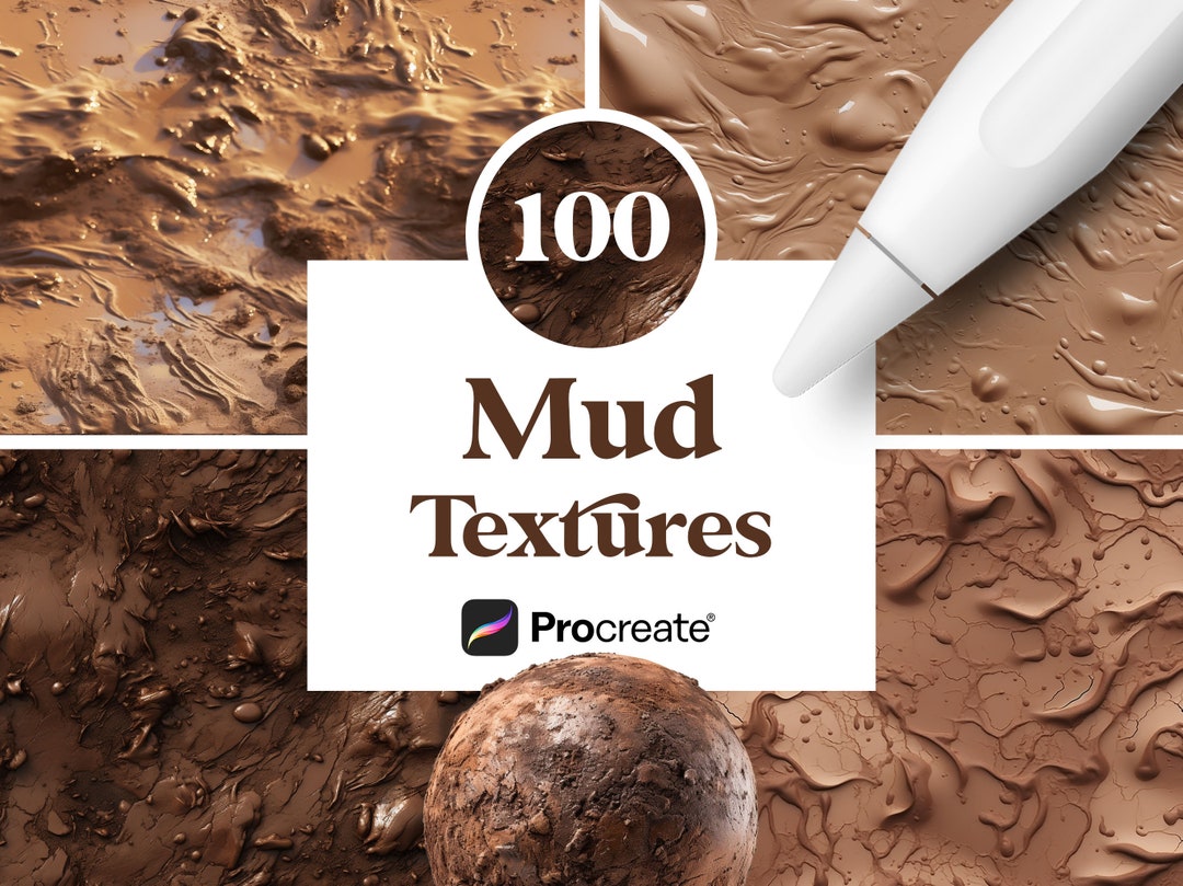 100 Procreate Mud Patterns, Seamless Muddy Brushes - Etsy